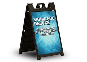Black Signicade Deluxe Coroplast Swap out - New York Banners